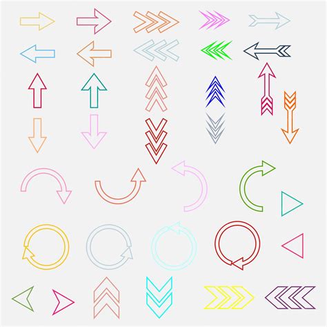 Premium Vector Arrow Color Line