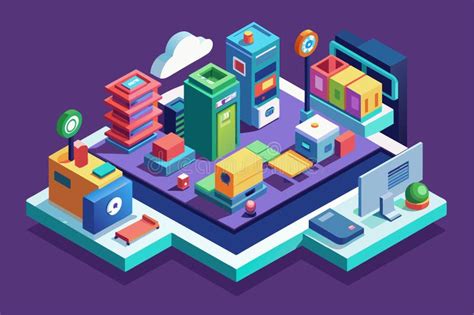 A Tablet Displaying Various Items In A Cluttered Arrangement No Data Customizable Isometric