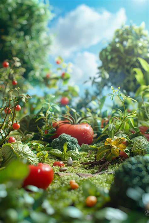 场景特写创意果蔬种植 花瓣网