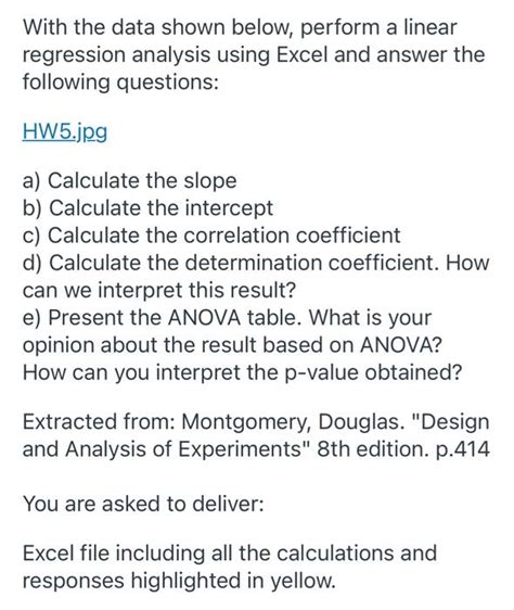 With The Data Shown Below Perform A Linear Chegg
