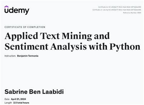 Data Machinelearning Textmining Sentimentanalysis Nlp Sabrine Ben Laabidi Pmp®