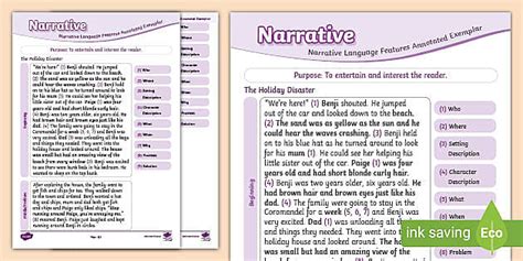 Level 2 Writing Narrative Writing Exemplar With Annotations