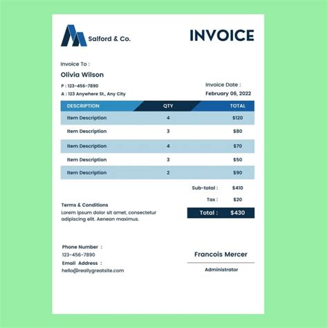 Custom Auto Calculated Excel Invoice Template Hassle Free Billing By