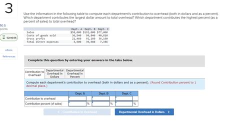 Solved Use The Information In The Following Table To