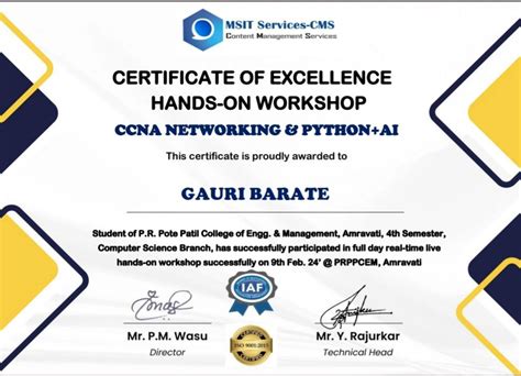 Gauri Barate On Linkedin I Have Successfully Completed Hands On