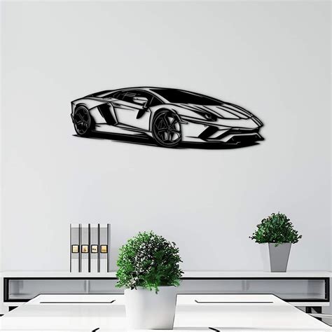 Декоративное панно из дерева Woodyard Настенный декор для комнаты Легендарный Ламборджини