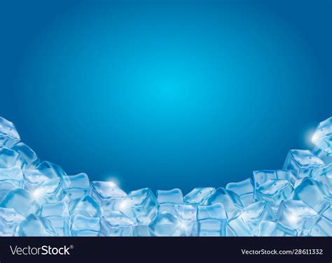 Background With Realistic Ice Cubes Royalty Free Vector