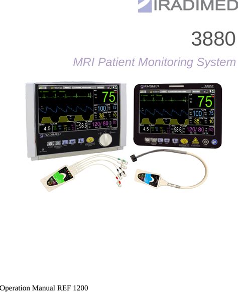 Iradimed IRM02 MRI WIRELESS SpO OPOD Discussion And FAQ LiNQ Operation Manual