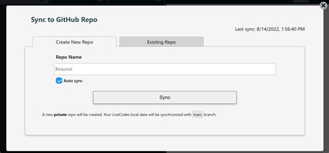sync livecodes