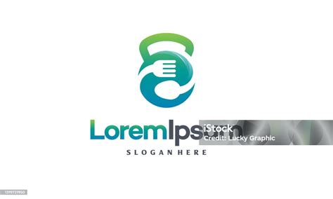 체육관 식품 로고 디자인 컨셉 벡터 체육관 영양 로고 벡터 로고에 대한 스톡 벡터 아트 및 기타 이미지 로고 건강한 식생활 웰빙 Istock