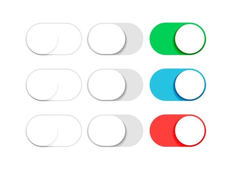 On Off Slider Mobile Ui Toggle Vector Images Over