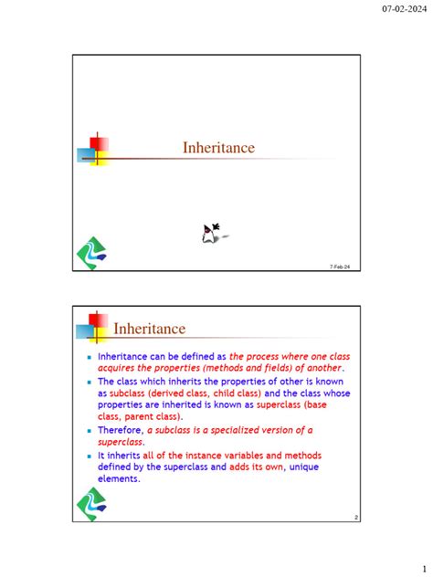 4 inheritance pdf inheritance object oriented programming class computer programming