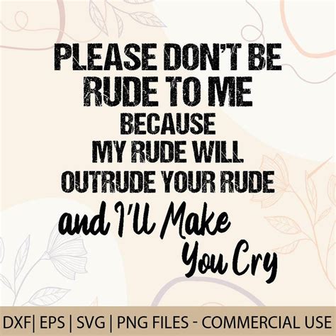 Rude T Shirt Etsy