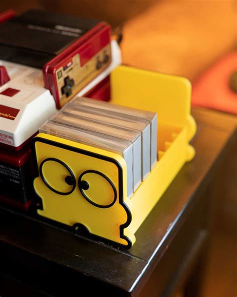 Famicom Diskun Disk System Two Color Game Holder Complete In Case Etsy