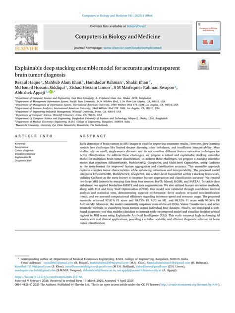 Pdf Explainable Deep Stacking Ensemble Model For Accurate And