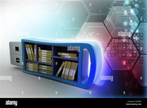 Usb Drive With File Folder Stock Photo Alamy