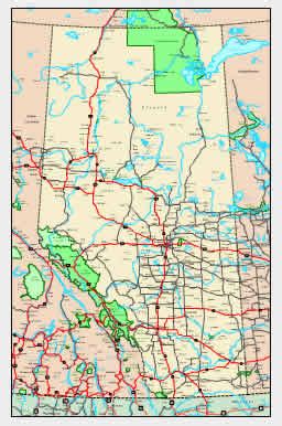 Alberta Map Online Maps Of Alberta Province