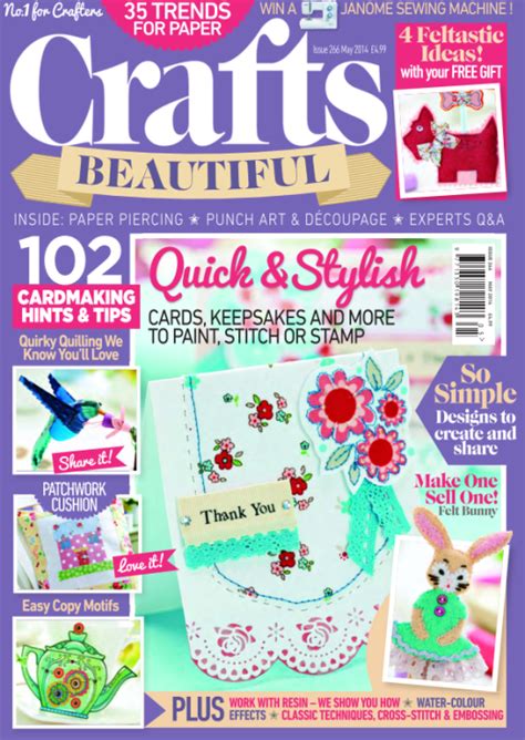 Crafts Beautiful May 2014 Issue 266 Template Pack Free Card Making