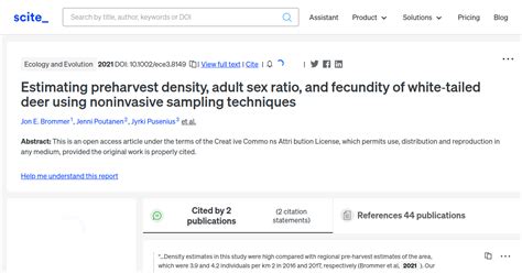 Estimating Preharvest Density Adult Sex Ratio And Fecundity Of White