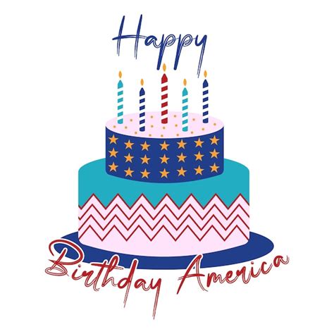 Premium Vector Happy Birthday America Illustration