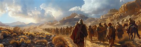 Mesmerizing Depiction Of Moses Leading The Israelites Through The