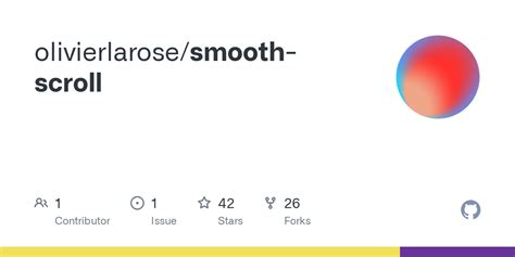 GitHub Olivierlarose Smooth Scroll