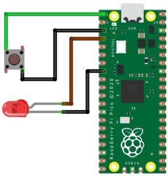 LED Control Using Push Button With Raspberry Pi Pico
