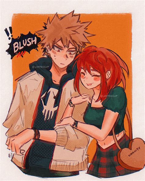 Uraraka Ochako And Bakugou Katsuki Boku No Hero Academia Drawn By
