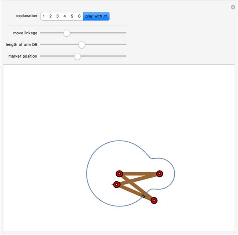 Designing Four Bar Linkages Wolfram Demonstrations Project