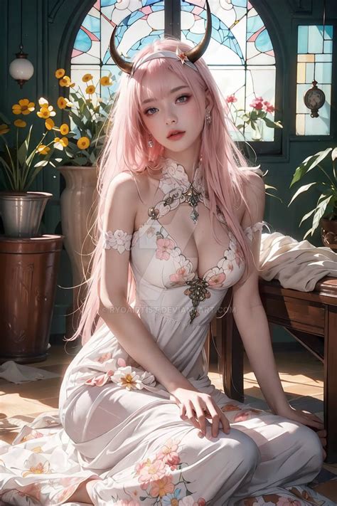 Zero Two Darling In The Fraxx Tea Time By Ryoairtist On Deviantart