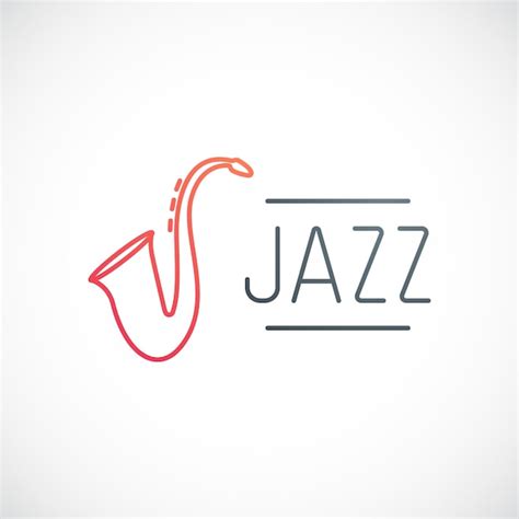 Premium Vector Jazz Emblem With Saxophone