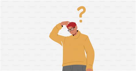 젊은 남자는 하얀 배경에 고립된 머리 위에 물음표가 있는 머리를 긁적이다 남성 캐릭터 사고 검색 솔루션 어려운 작업 해결