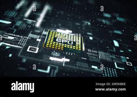 technology background cpu circuit artificial intelligence processing power four virtual