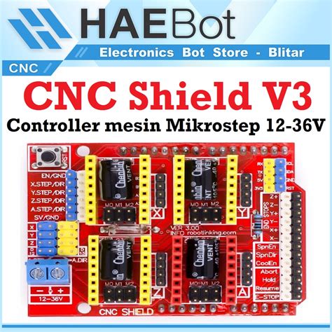 Jual [haebot] Cnc Shield V3 4 Slot Motor Driver Arduinoo Reprap 3d Printer Mesin A4988 Drv8825