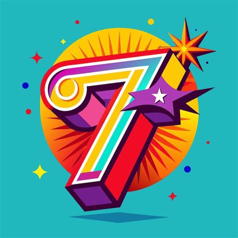 Premium Vector 7 Number Or Seven Number Digit