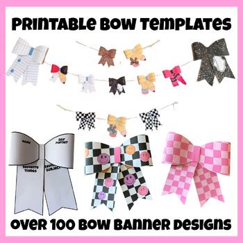 Printable Bow Templates Bow Banner Classroom Decor By Fifth Grade Classroom