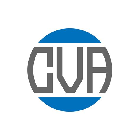 Cva Letter Logo Design On White Background Cva Creative Initials Circle Logo Concept Cva