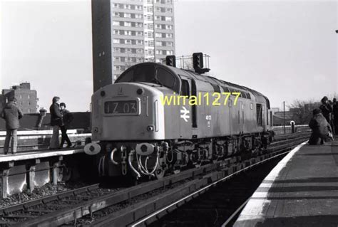 Original Railway Photographic Negative Class 40 40173 At Portsmouth
