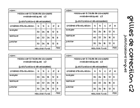 Grille De Correction