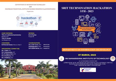 Srit Technovation Hackathon 2023 Sri Ramakrishna Institute Of Technology Hackathon Coimbatore