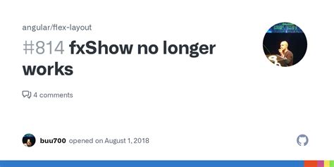 fxshow no longer works · issue 814 · angular flex layout · github
