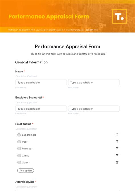 Free Employee Self Appraisal Form Template To Edit Online