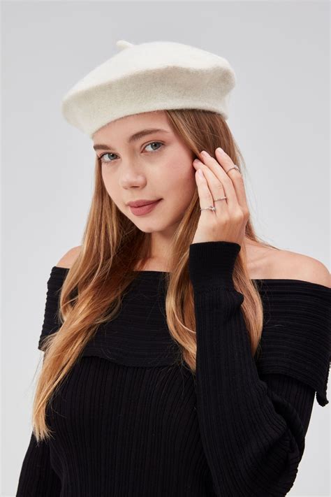 Derikem Kep Kadın Sanatçı Ressam Şapkası Klasik Fransız Bere Moda Sanatçı Şapkası Bere Keçe
