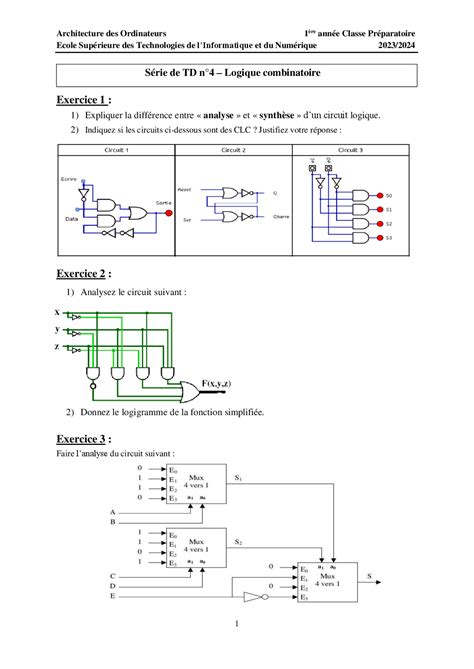 Logique Combinatoires Exercises Combinatorics Docsity