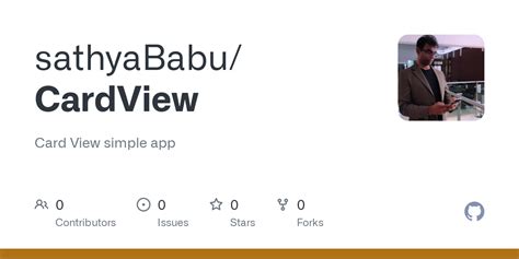 GitHub SathyaBabu CardView Card View Simple App