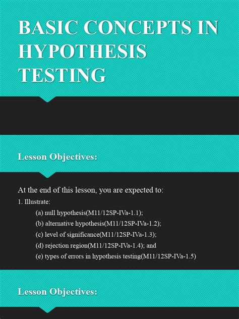 Hypothesis Testing 1 Pdf Statistical Significance Statistical Hypothesis Testing