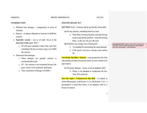 Remedies In Contract Specific Performance Warning Tt Undefined Function 32 Introduction