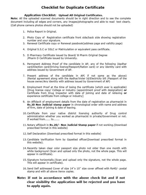 Duplicate Checklist Pdf Identity Document Government And Personhood