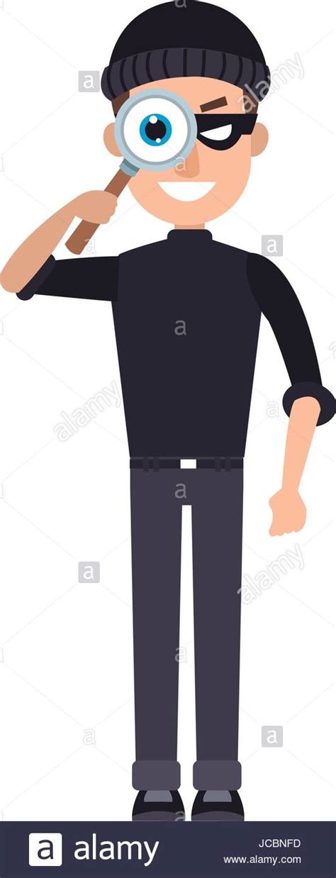 Hacker Magnifying Glass For Detect Malware Virus Stock Vector Image