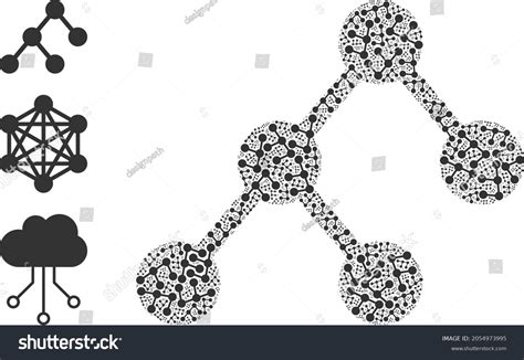 Itself Recursive Mosaic Binary Structure Vector Stock Vector Royalty